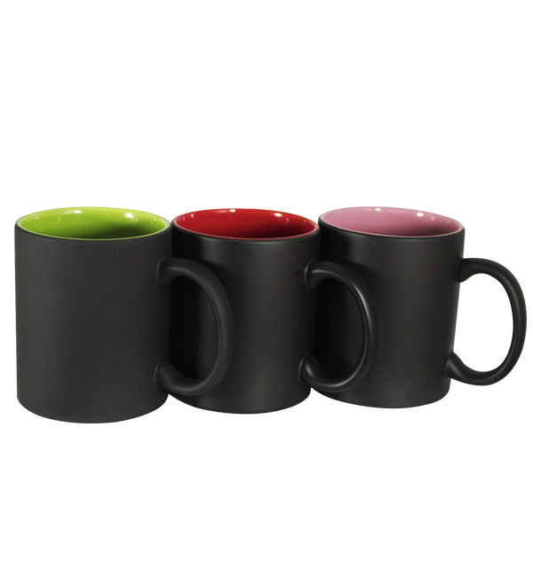 Mug mágico 11oz negro con fondo de color – SuperSigns